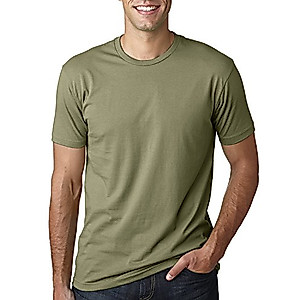 Next Level Mens Premium Fitted Short-Sleeve Crew T-Shirt - Large - Light Olive