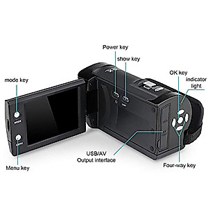 Fiudx Digital Camera 16 Megapixel 1080P Digital Zoom Electronic Digital Camera Christmas Birthday Gifts