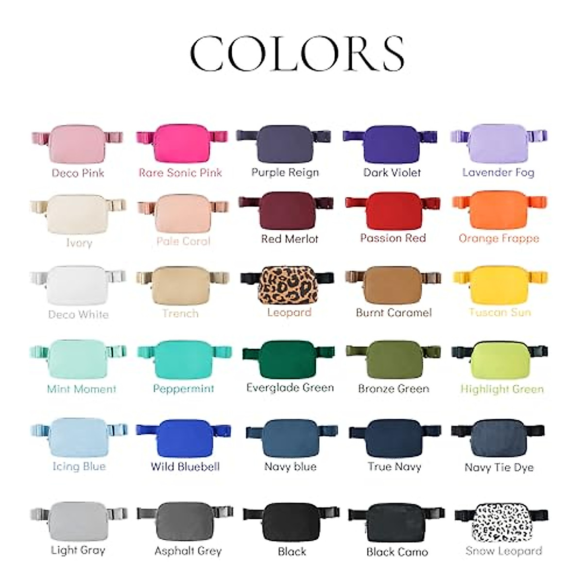 YOSHUYUKI Fanny Pack Crossbody Bag Trendy Waterproof Small Sling Cross Body Purse for Women Men Fashion Waist Packs Mini Belt Pouch Chest Bum Hip Lulu Dupes Travel Vacation Running Black