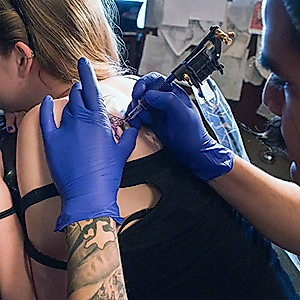 Ammex Indigo Nitrile Disposable Exam Gloves, 3 Mil, Latex/Powder Free, Textured, Medium, Case of 1000