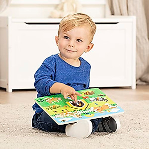 Melissa & Doug World of Animals Wooden Peg Puzzles Set - Pets, Farm, and Safari