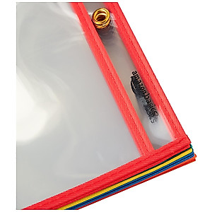 Amazon Basics Heavy Duty Dry Erase Ticket Holder Pockets 8.5" X 11", Pack of 25