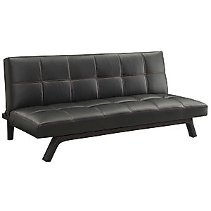 Coaster Furniture Sofa Bed Black Faux Leather Polyurethane 500765