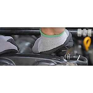 G & F Products 1529XL-DZ Knit Work Gloves, Textured Rubber Latex Coated For Construction, Black, XLarge,Gray