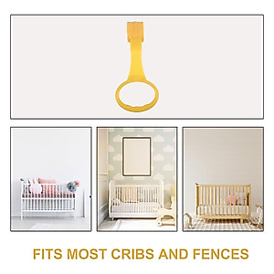 4pcs Baby Toddler Crib Pull Ring Baby Bed Stand Up Rings Kids Best Walking Training Tool,Random Color