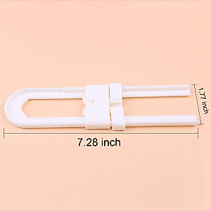 Sliding Cabinet Locks, U Shaped Baby Child Safety Locks, Baby & Child Proof Cupboard Drawer, Kitchen Cabinet Doors Knobs & Handles Baby Proofing Latch Lock 6pack