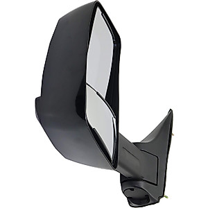 Kool Vue Mirror Set Compatible with 2003-2014 Ford E-150, 2003-2005 E-150 Club Wagon, 1992-2002 E-150 Econoline, Towing, Manual Adjust, Non-Heated, Paintable, Manual Folding, In-housing Signal Light