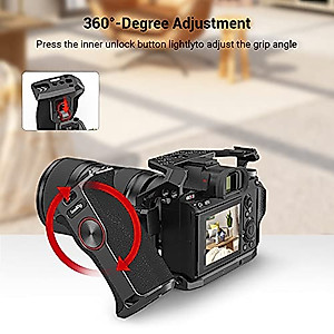 SmallRig Push-Button Rotating NATO Handle, Quick Release Handgrip for DLSR Camera Cage Kit, w/ Built-in NATO Rail, Left Side - 3260