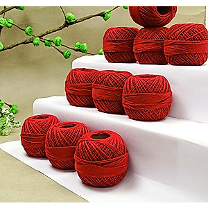 S2J Lot of 10 Pcs Cotton Crochet Knitting Thread Tatting Yarn Embroidery Ball