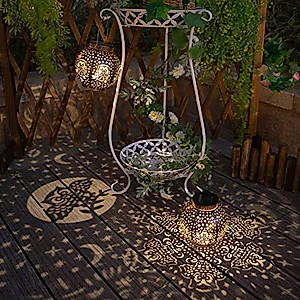 Solar Lanterns Outdoor Waterproof Garden Decorative Lights Owl Hanging Solar Lanterns for Patio, Table, Pathway, Balcony, Lawn, Yard Decor 2 Pack