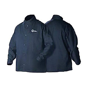 Miller Medium Navy 9 Ounce Cotton Flame Resistant Cloth Jacket With Snap Button Closure And Fold-in Snap Sleeves, Package Size: 1 Each