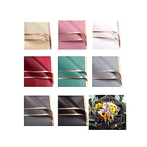 Xshelley (24pcs 8 colors 22.8 * 22.8 inches flower shop bouquet, DIY crafts, gift packaging or gift box packaging, waterproof flower wrapping paper