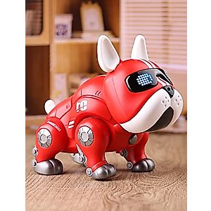 Robot Dog Toy Robotic Puppy Dog for Kids, Electronic Pets Bulldog for Kids 3-8, can Dance and LED Eyes, act Like a Real Dog, robo Dog Gifts and Kids Mate