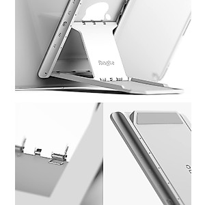 Ringke Fusion with Outstanding [Case + Stand] Compatible with iPad Pro 11 Inch Case (4th 2022, 3rd 2021, 2nd 2020, 1st 2018) Transparent Cover with Pencil Holder + Kickstand - Clear & Light Gray