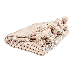 Main + Mesa Woven Cotton Pom Pom Throw