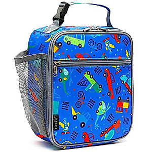 FlowFly Kids Lunch box Insulated Soft Bag Mini Cooler Back to School Thermal Meal Tote Kit for Girls, Boys, Car