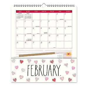 Orange Circle Studio Rae Dunn Pockets Plus Wall Calendar 2024, Large Monthly Planner with Hanging Hook for Home Office, Classroom, School, Family Calendar, Easy Planning and Organizing