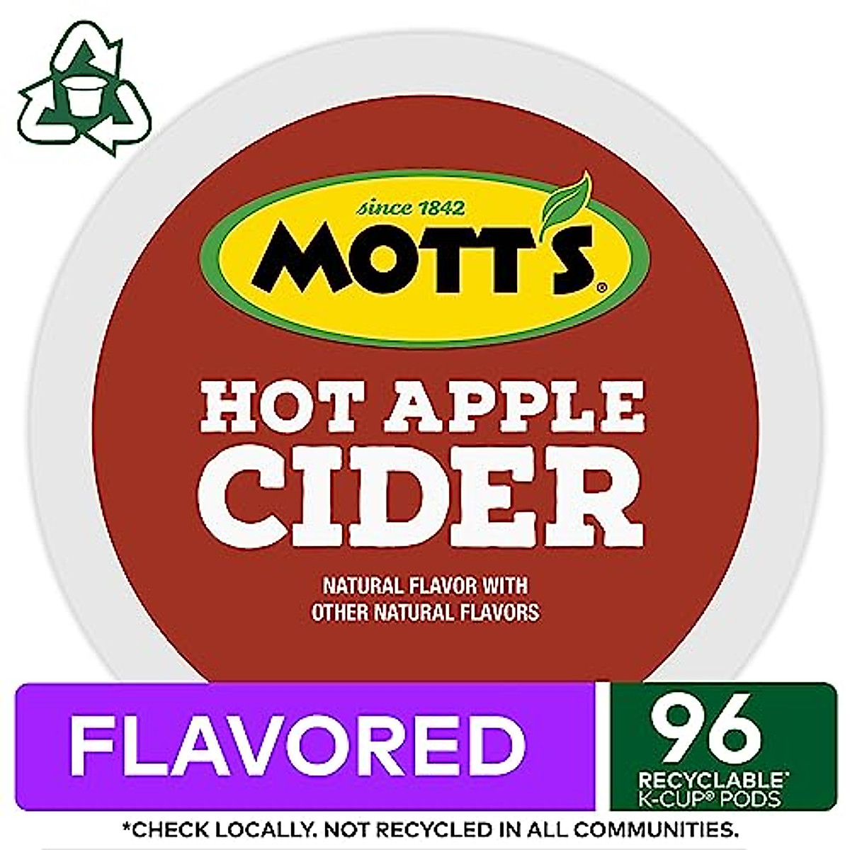 Mott's Apple Cider, Keurig Single-Serve K-Cup Pods, 96 Count (4 Packs of 24)