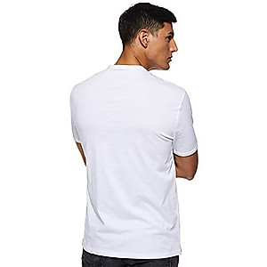 A|X ARMANI EXCHANGE Men's Tonal Classic Circle Logo Short Sleeve Tee Shirt, White, X-Large