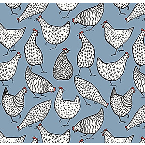 Hen Gift Wrap - Birthday Wrapping Paper - Folded Flat 30 x 20 Inch (3 Sheets)