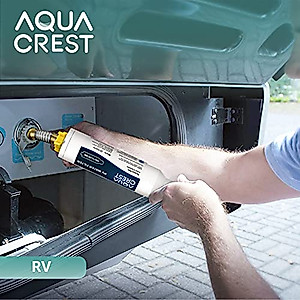 AQUA CREST Flexible Hose Protector-Eliminates Hose Crimping and Straining at Faucets and Water Connections for RV, Garden & Car Wash Hose Extension Adapter, Pack of 2