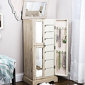 Hives and Honey Chelsea Jewelry Armoire, Taupe Mist