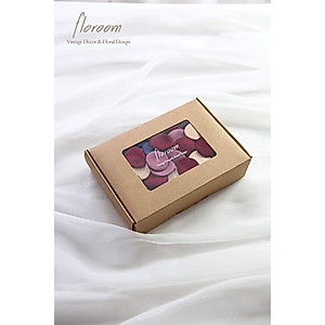 Floroom 500pcs Silk Rose Petals Burgundy Maroon Flower Petals for Wedding Flower Girl Basket Aisle Runner Scatter Table Centerpieces Party Confetti Decoration Romantic Night Favors Home Decor