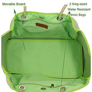 QOGiR Neoprene Multipurpose Beach Bag Tote with Inner Zipper Pocket … … …