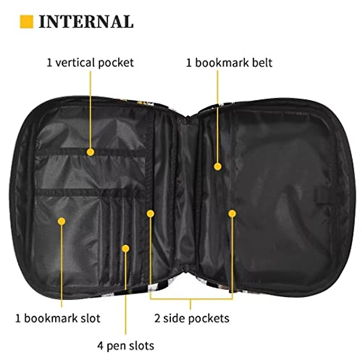 Poetesant American Flag Sunflower Sloth Book Case Women Yellow Flowers Bible Cover Cute Sloth Bible Case for Kids Study Book Stars Stripes Book Carrying Cover with Handle