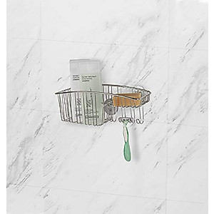 Spectrum Diversified Bathroom Contempo Shower, Stainless Steel, Basket w/Hooks