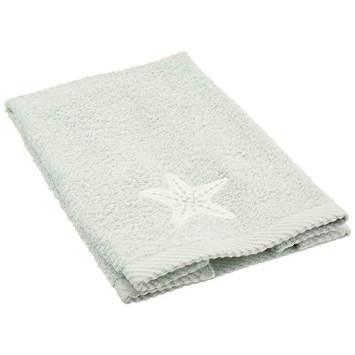 Avanti Linens - Fingertip Towel, Soft & Absorbent Cotton Towel, Seashell Inspired Bathroom Decor (Sequin Shells Collection)