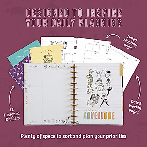 Happy Planner Disney Pixar 2023 Daily Planner for Jan. 2023–Dec. 2023, 12-Month Daily, Weekly, and Monthly Planner, Bright Year Vertical Layout, Big Size, 11 Inches by 8 1/2 Inches