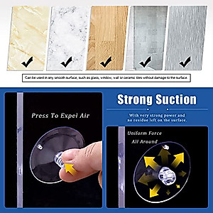 Glarks 80Pcs 25mm 30mm 35mm 40mm 45mm Suction Cups Set, 5 Size Rubber Anti-Collision Sucker Pads with Holes Without Hooks for Home Kitchen Bathroom Houseware Hanging Items