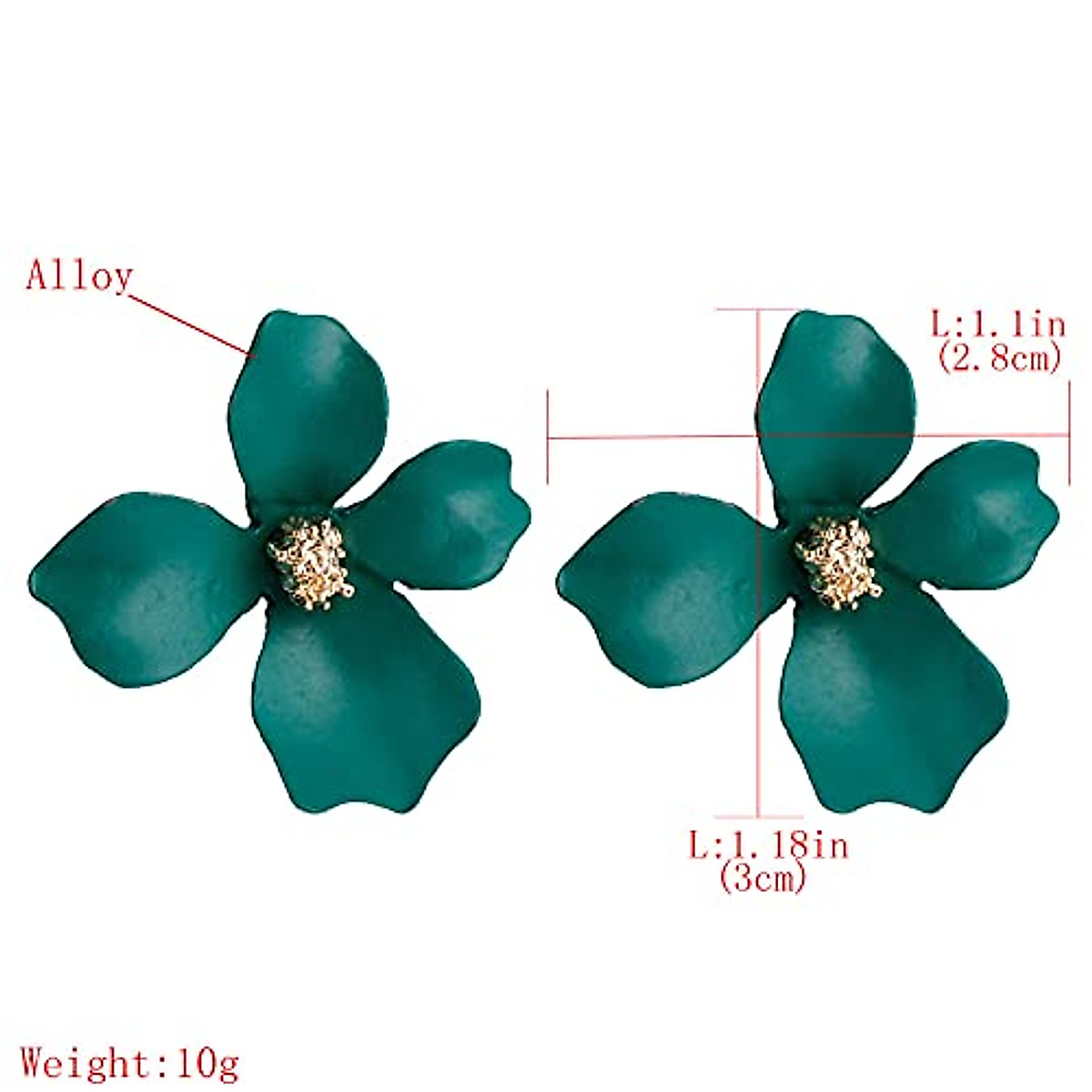 coadipress 8 Pairs Flower Stud Earrings Set for Women Bohemian Matte Flower Earrings With Gold Faux Flower Bud Chic Daisy Earrings Jewelry Gifts (8 Pairs Flower Studs)