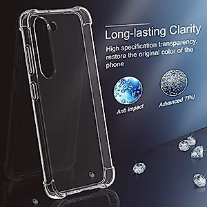 Osophter Samsung Galaxy S23 Plus Case - Clear, TPU Shock-Absorbing, Reinforced Corners, Flexible Phone Cover
