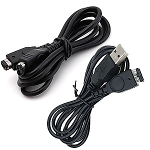 2 Player Link Cable + USB Power Charger Cable for Nintendo Gameboy Advance SP/GBA SP Connect Cable Cord