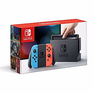 Nintendo Switch 32 GB Console w/ Neon Blue & Red Joy-Con (HACSKABAA) Bundle with Nintendo Mario Kart 8 Deluxe + Super Mario Party + Super Mario Maker 2 + Nintendo Switch Minecraft + More