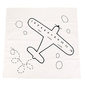 Hollyhorse Airplane Baby Blanket | Newborn Monthly Milestone Photo Blanket - Baby Boy Age Blanket for Growth Keepsake Photo