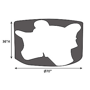 SORARA Abba Patio Round Table and Chair Set Cover Outdoor Porch Furniture Cover, Water Repellent, All Weather Protection, 70'' Dia.