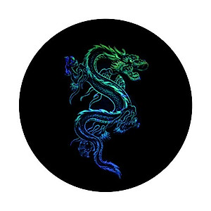 Great Fantasy Chinese Dragon Asian Culture Accessory Gift PopSockets PopGrip: Swappable Grip for Phones & Tablets