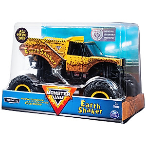 Monster Jam, Official Earth Shaker Monster Truck, Die-Cast Vehicle, 1:24 Scale