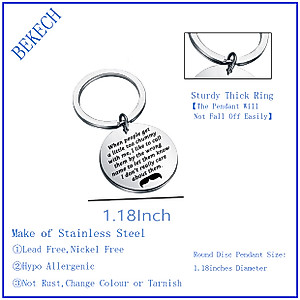 BEKECH Funny Boss Gag Gifts Ron Quotes Gift When People Get A Little Too Chummy With Me Keychain TV Show Fan Gift Parks and Rec Inspire Gift (too chummy with me)