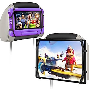 Lpoake 2 Pack Car Headrest Tablet Holder Back Seat Tablet Holder for Car Headrest Mount for Kids Fits All 7-12.9'' Tablets
