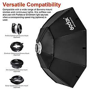 Godox Octagon Softbox 37 inch/95cm Photography Light Diffuser and Modifier with Bowens Speedring Mount for Monolight Photo Studio Strobe Lighting