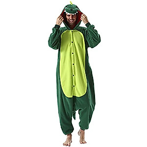 SAMGU Dinosaur Onesie Costume Adult Halloween Christmas Animal One Piece Pajamas for Men Women X-Large