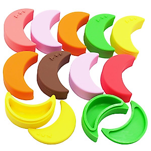 KUVIS 12ml Moon Silicone Containers Concentrate Non-stick Oil Silicone Jars For Wax Food Grade (3)