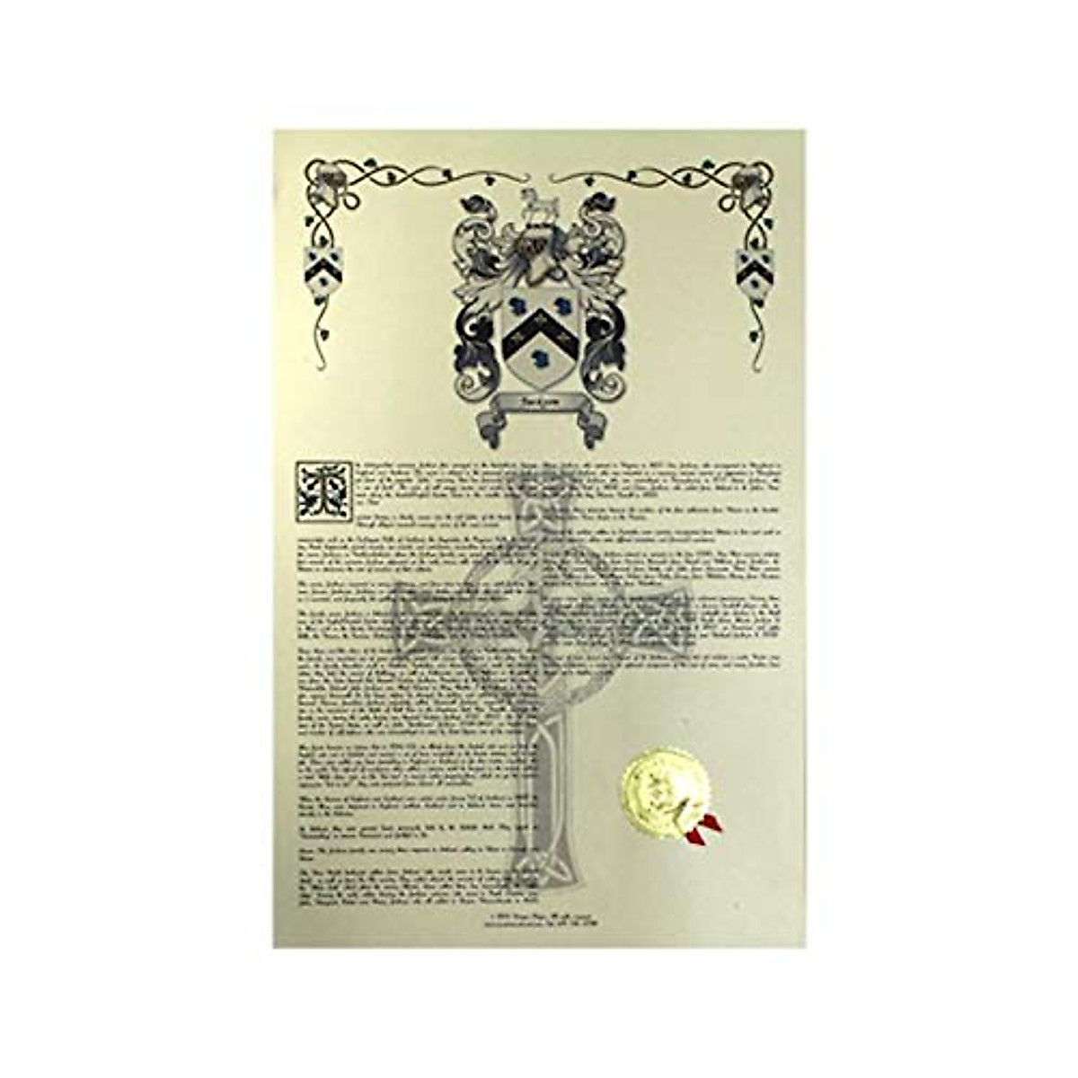 Artiss Coat of Arms, Family Crest and Name History - Celebration Scroll 11x17 Portrait - England Origin