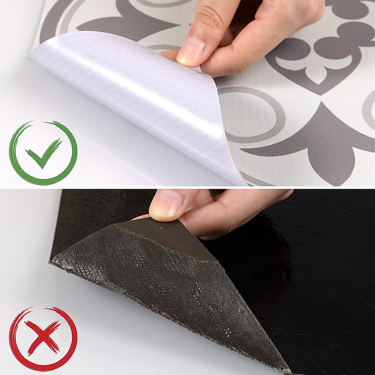 Elffloor Peel and Stick Floor Tile Vinyl Flooring Self-Adhesive Peel and Stick Tile 11.8 inch ×11.8 inch 10 pcs for Kitchen, Dining Room, Bedroom, Bathroom