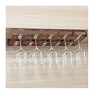 WXXGY Simple Restaurant Iron Hanging Wine Glass Holder European Creative Home Wine Glass Holder Bar Table Goblet Decoration Custom/a/5 Rows