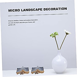 Abaodam Owl Ornament Doll House Book Shelf Desk Accessories Car Gifts Tabletop Owl Sculptures Terrarium Ornaments Miniature Book Figurine Desk Accessory Book Owl Ornament Resin Book Owl